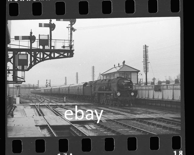 ORIGINAL 35MM NEGATIVE OF STEAM ENGINE 35027 on PINES EXPRESS OXFORD 20 ...