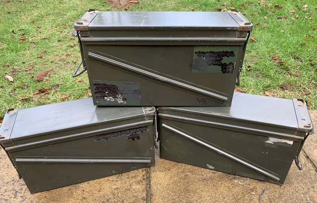 AMMO BOXES GENUINE NATO Army Surplus Shotgun Pa120 Ammunition Storage ...