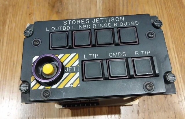 RAF HERCULES AIRCRAFT Jettison Control Front Panel w/ 7 x Switches £25. ...