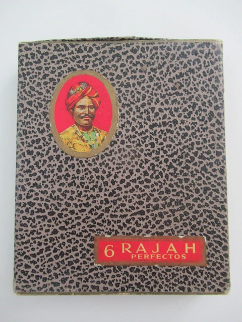 VINTAGE RAJAH 6 PERFECTOS Cigar Box/Packet £6.99 - PicClick UK