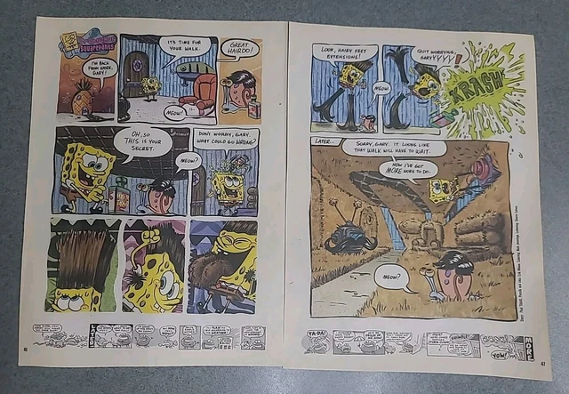 SPONGEBOB SQUAREPANTS 2 Page Comic Strip Print Ad 2000 16x11 Wall Art ...