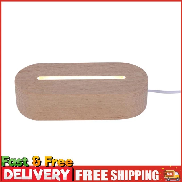 OVAL DISPLAY PEDESTAL - LED Lights Display Base with USB for 3D Crystal ...