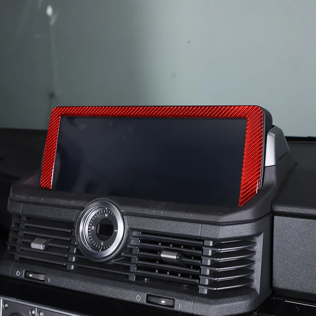 RED SOFT CARBON Dashboard Navigation GPS Frame Sticker Trim For Ineos ...