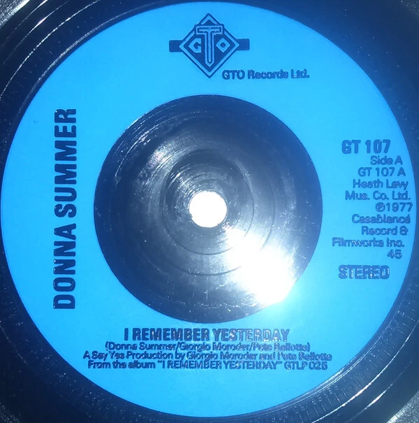 DONNA SUMMER - I Remember Yesterday - Used Vinyl Record 7 - F8100z EUR ...