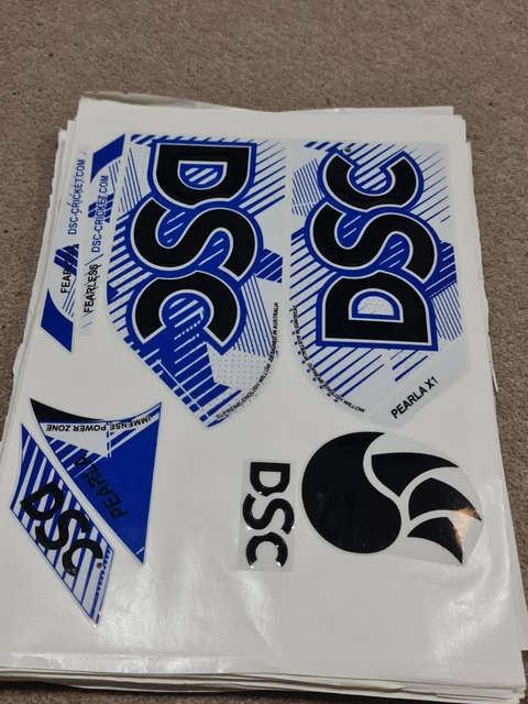 *3D/EMBOSSED* DSC FEARLESS Pearla X1 Blue/Black Cricket Bat Sticker ...