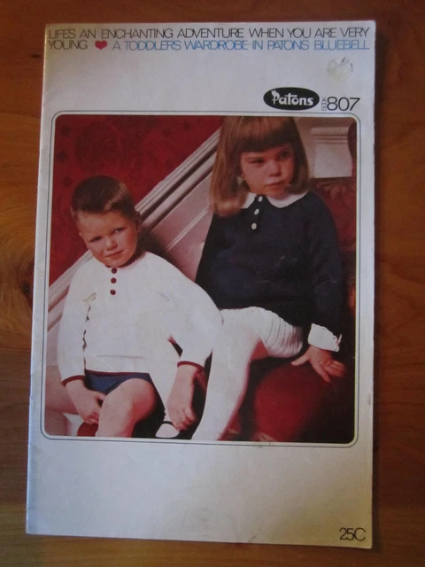 KNITTING PATTERN BOOK Patons No. 807 Toddler's Wardrobe Great **** Must ...