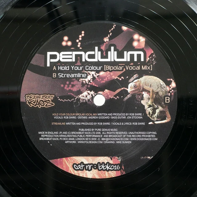 PENDULUM HOLD YOUR Colour (Bipolar Vocal Mix) Breakbeat Kaos Bbk016 Uk Vinyl 12 £5.52 - PicClick UK