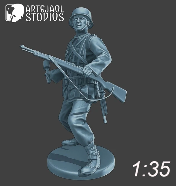 GERMAN SOLDIER WW2 grenade G1 3D printed model scale 1:35 Resin Figures £8.79 - PicClick UK