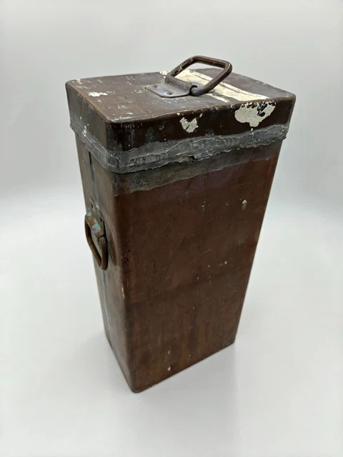 CONTAINER FUSIL GRENADE cuivre Caisse à munition militaire ammo FR WW1 ...