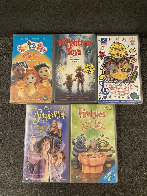 KIDS VHS VIDEO Tapes X 5 - Tots TV, Fimbles, Simple Wish & More £26.71 ...