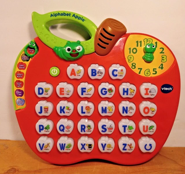 VTECH ALPHABET APPLE Preschool Learning Toy ABCs Phonics LIGHTS MUSIC ...