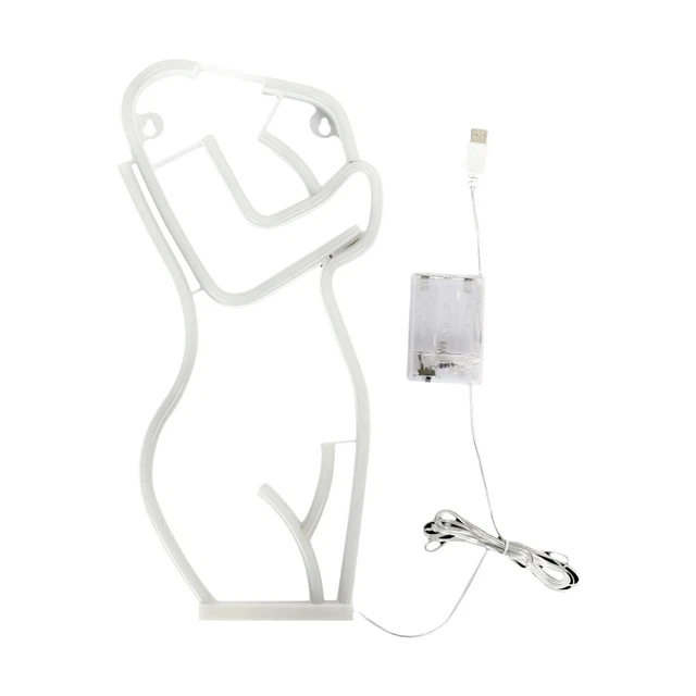 LADY NEON SIGNS, Led Night Light Wall Art Men Cave Decor Silhouette ...