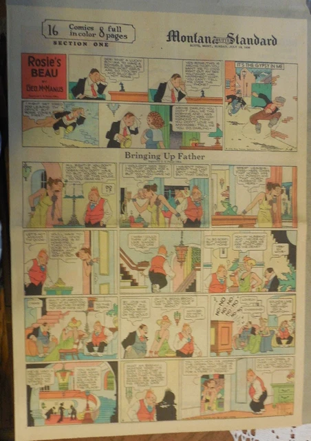 BRINGING UP FATHER Sunday by George McManus from 7/12/1936 Full Page ...