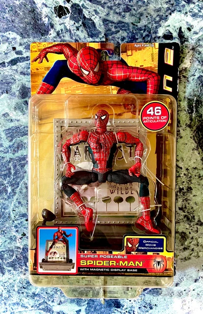 VINTAGE MARVEL LEGENDS Spider-Man 2 Movie Poseable Magnetic Figure ...