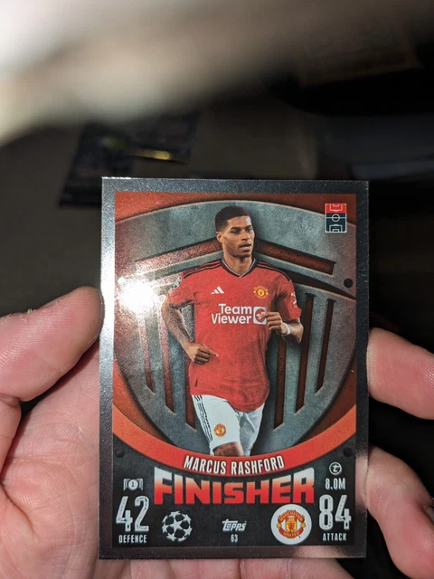 TOPPS MATCH ATTAX 23/24 Marcus Rashford Finisher Manchester United 63 ...