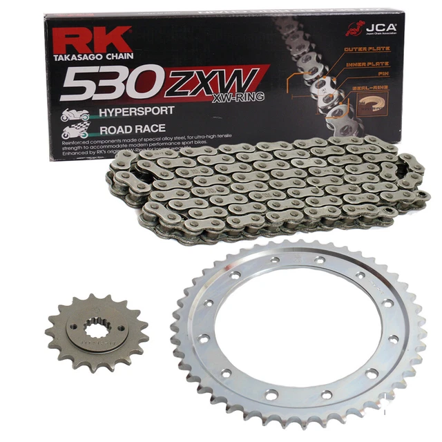 KIT DE CADENA Triumph Tiger 900 93-98 Cadena RK 530 Zxw 114 Abierto 18/ ...