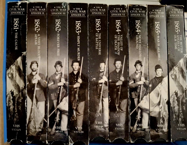 KEN BURNS: THE Civil War 9 Vol Vhs Tape Set Documentary Pbs Covers 1861 ...