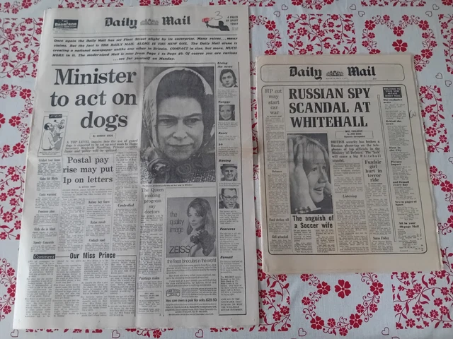LAST BROADSHEET COPY + 1st Tabloid Edition Of The Daily Mail Newspaper ...