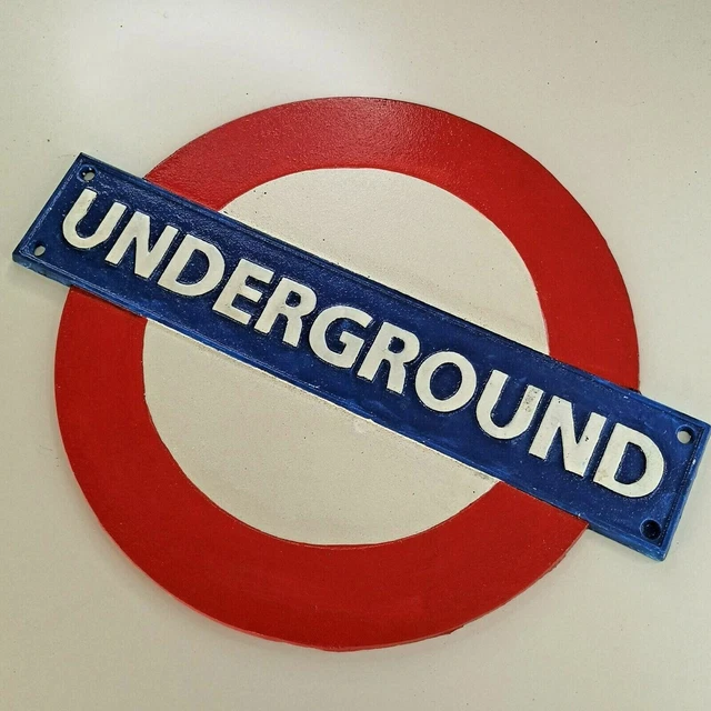 LONDON UNDERGROUND - Heavy Cast Iron Sign - Queen Elizabeth Line - ER2 ...