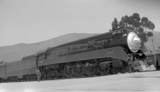 SP SOUTHERN PACIFIC Railroad Locomotive, No 4422, Type 4-8-4 Old Train ...