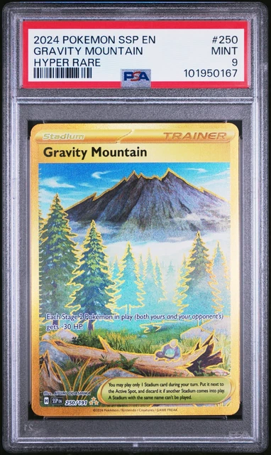 2024 POKEMON SSP En Surging Sparks Hyper Rare #250 Gravity Mountain Psa ...