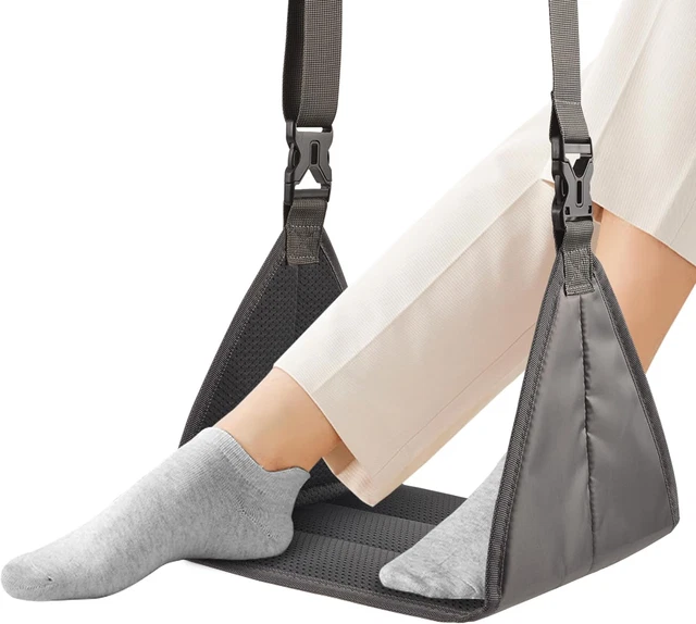 NEW UPGRADE AIRPLANE Footrest with No Feet Clashing, Portable Base ...