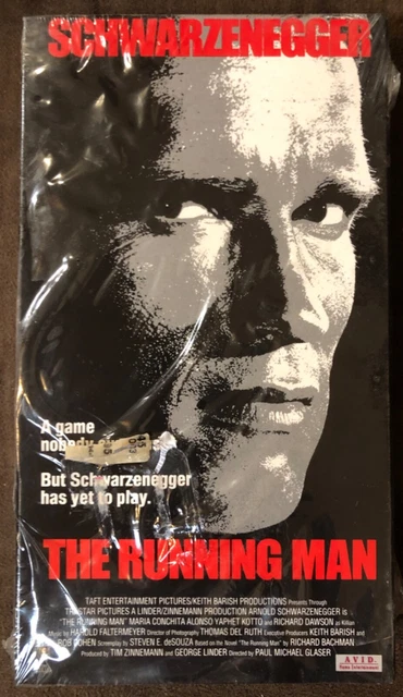 THE RUNNING MAN VHS Arnold Schwarzenegger - SEALED w/ WATERMARKS £36.31 ...