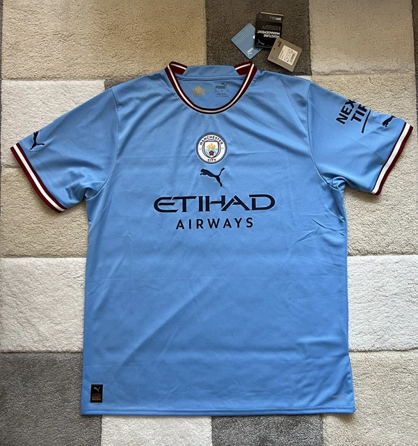 NEW OFFICIAL PUMA Manchester City Home Treble Winning Football Shirt 22 ...