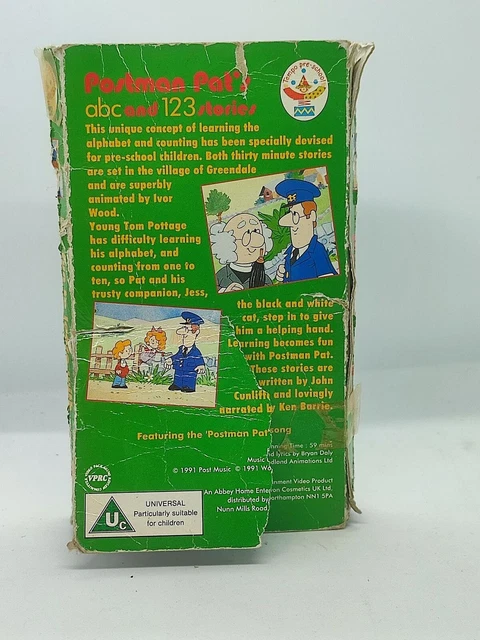 POSTMAN PAT'S ABC & 123 On VHS Video Cassette Tape £11.49 - PicClick UK