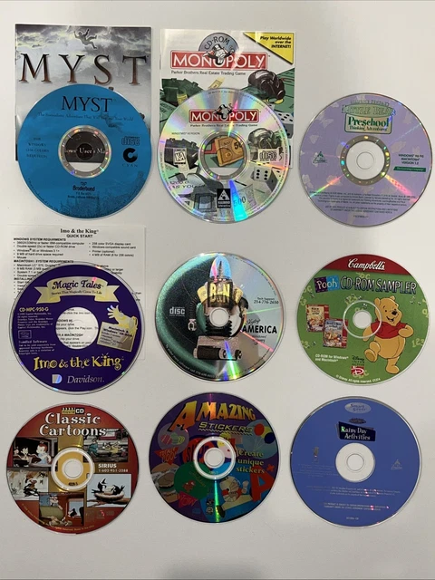 VTG LOT OF 9 Kids PC Computer CD-ROM Video Games Monopoly $8.90 - PicClick