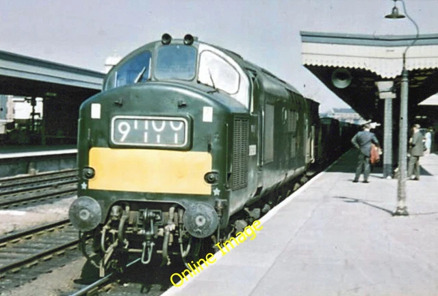 RAILWAY PHOTO 6X4 Class 37 D6830 BR Green Freight at Cardiff c1967 £2. ...