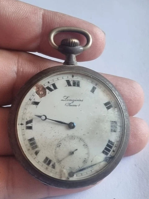 ANCIENNE ET RARE Montre à Gousset LONGINES Acier - POCKET WATCH EUR 48 ...