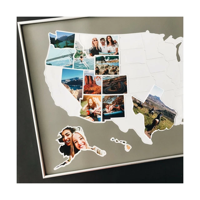 USA PHOTO MAP 50 States Travel Map 24 X 36 In Unframed Made usa-photo-map-50-states-travel-map-24-x-36-in-unframed-made
