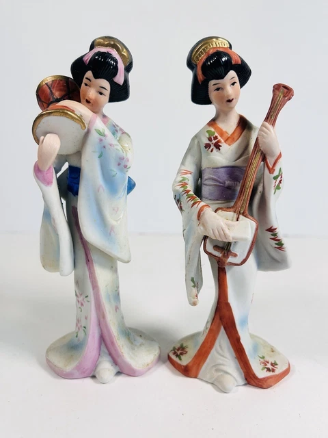 ROYAL CROWN VINTAGE Asian Figurines 1985 Arnart Imports Geisha Lady Lot ...