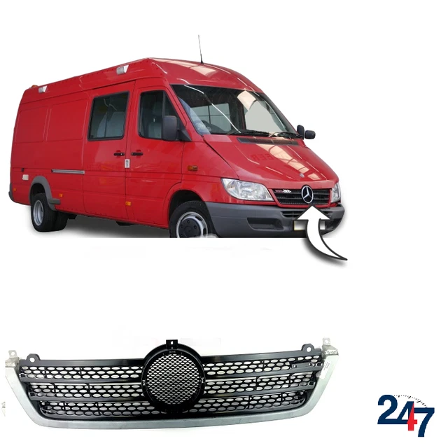 GRILLE CALANDRE AVANT Avec Moulure Bordure Sans Badge Pour MB Sprinter ...