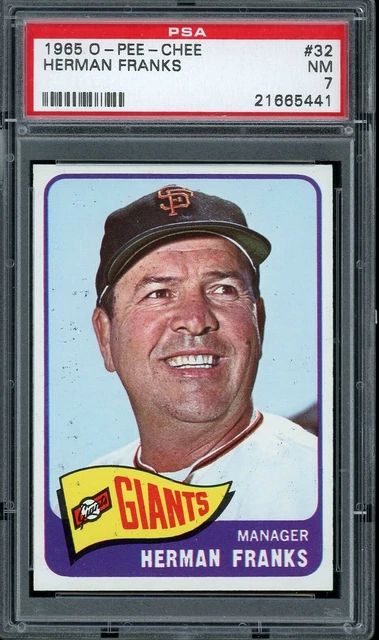 1965 OPC O-PEE-CHEE Baseball #32 Herman Franks PSA 7 EUR 33,32 ...