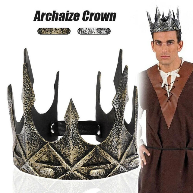 VINTAGE KING CROWN Viking Stage Costume Prop Halloween Decor4 Cosplay ...