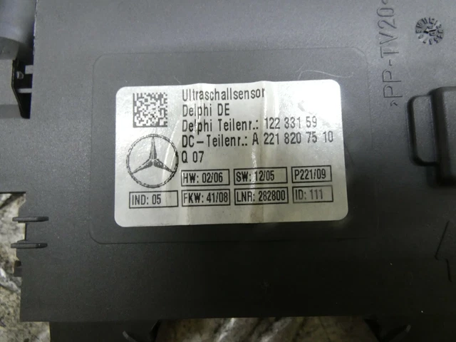 MERCEDES W221 SENSOR Ultraschallsensor Diebstahlwarnanlage A2218207510 ...