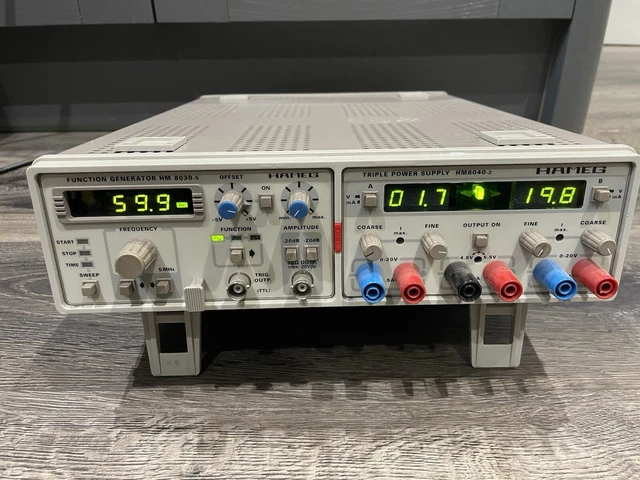 HAMEG TRIPLE POWER Supply Hm8040-2, Function Generator Hm8030-5 ...