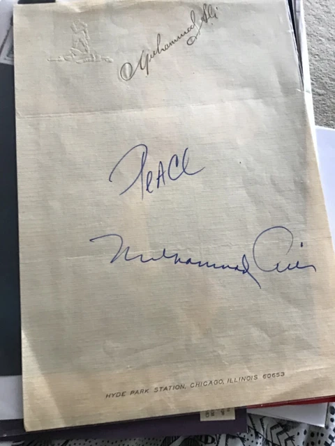 MUHAMMAD ALI SIGNED Embossed letterhead Early vintage Signature £180.00 ...