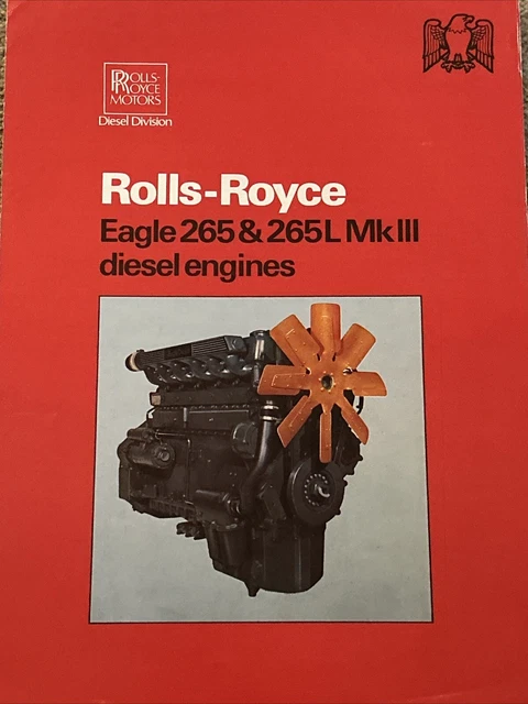 ROLLS ROYCE EAGLE 265 265L Diesel Engine Range 1979 Car Sales Brochure ...