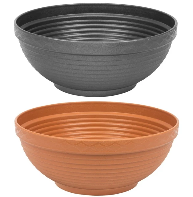 POT DE FLEURS DMS, Jardinière en Terre Cuite / Gris Foncé EUR 2,47 ...