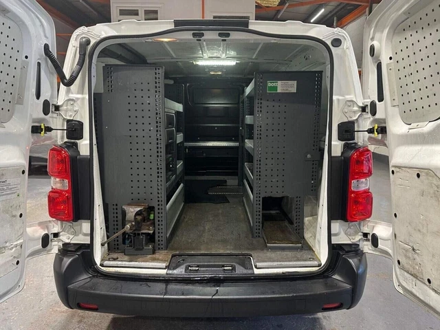 BOTT VAN SHELVING with slide out heavy-duty vice and storage drawers £ ...