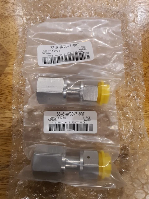 2 X SWAGELOK SS-8-WVCO-7-8RT VCO O-Ring raccordi guarnizione facciale 1/2" PNL EUR 58,11 ...