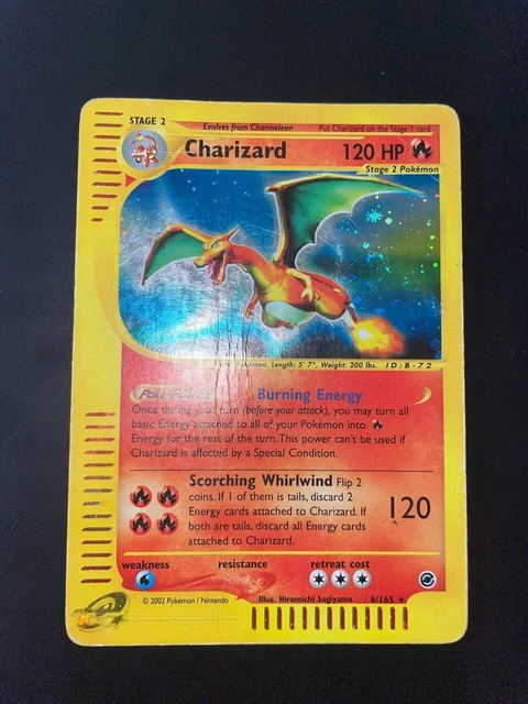 CHARIZARD 6/165 EXPEDITION Base Set Holo Ultra Rare Vintage Pokemon ...