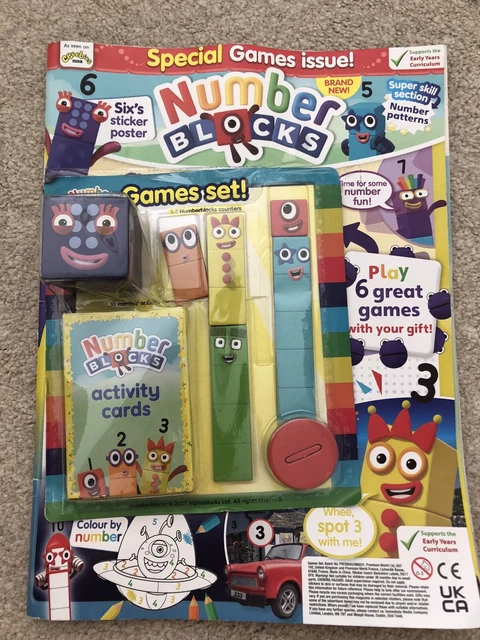 NUMBERBLOCKS MAGAZINE CBEEBIES Maths special games issue 2 blocks new £ ...