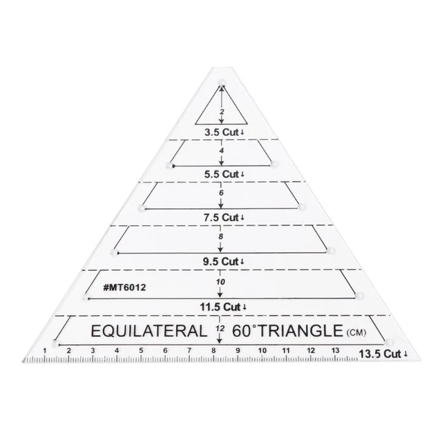 EQUILATERAL FOR TRIANGLE Sewing Ruler Drawing Drafting MeasureTemplate ...