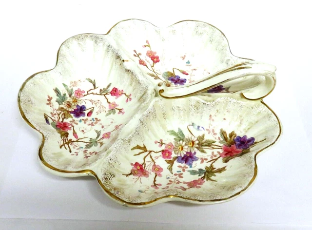 RAR ROYAL BONN Franz Anton Mehlem Porzellan Geb ckschale M Blumendekor