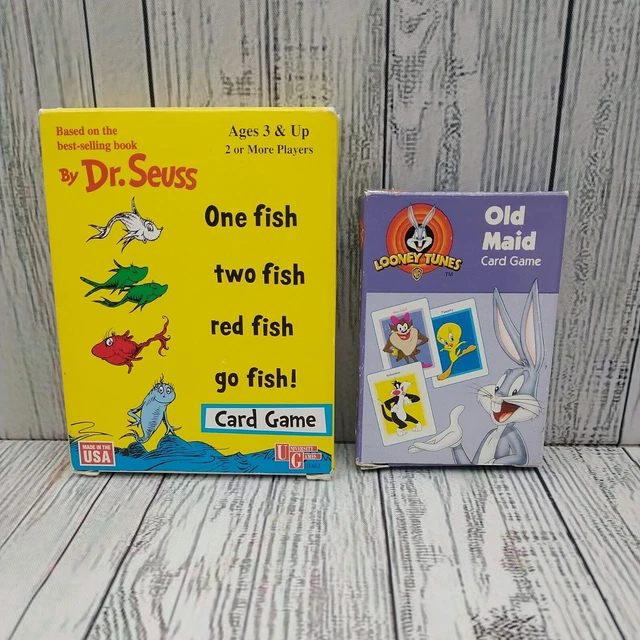 DR. SEUSS ONE Fish Two Fish Red Fish Go Fish & Looney Tunes Old Maid ...