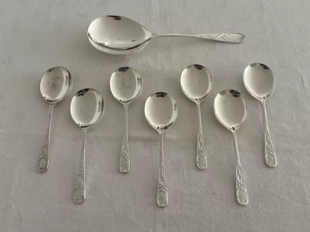 VINTAGE RETRO CAVALIER EPNS A1 Silver Plate Dessert Fruit Spoon Cutlery ...